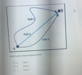 Solved B Path 1 Path 2 Path 3 A Which path shows | Chegg.com
