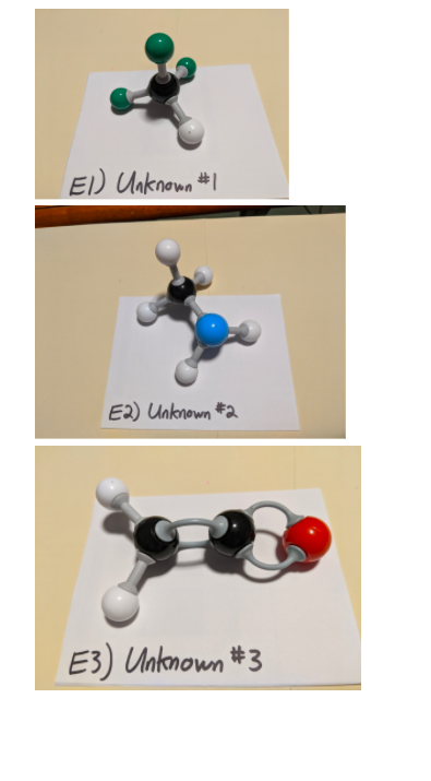 E. Unknown Molecular Models (You'll need to identify | Chegg.com