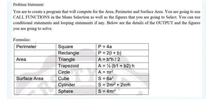 Solved Problem Statement: You are to create a program that | Chegg.com