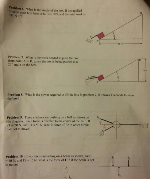 Solved Problem 6. What is the Angle of the box, if the | Chegg.com
