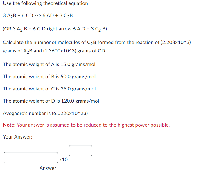 Solved Use the following theoretical equation 3 A2 | Chegg.com