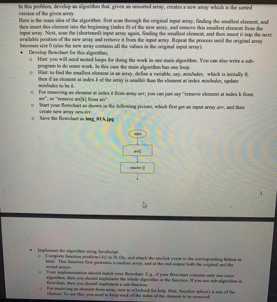 Solved In this problem, develop an algorithm that, given an | Chegg.com