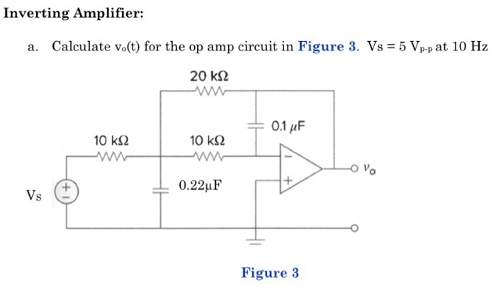 Solved For a Inverting Amplifier, calculate | Chegg.com