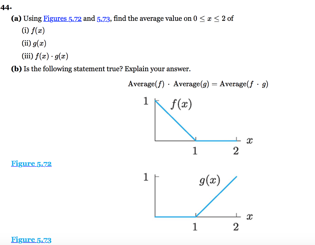Solved 44. (a) Using Figures 5.72 and 5.73, find the average | Chegg.com