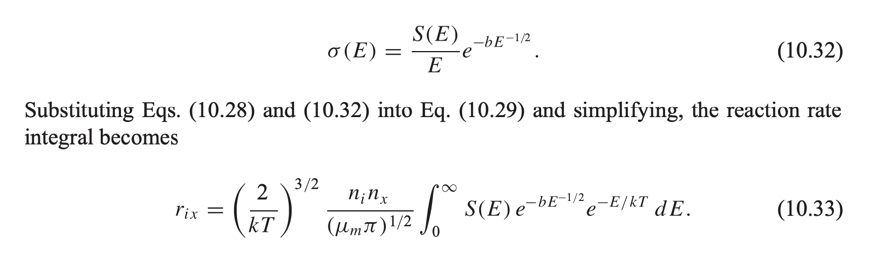 Solved After some manipulation, we find that σ(E)∝e−bE−1/2, | Chegg.com