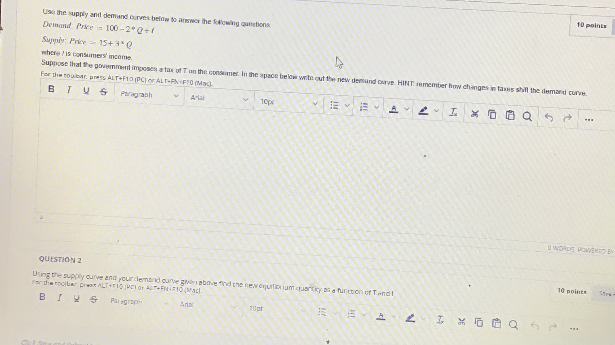 Solved below to answer the following questions. 10 points | Chegg.com