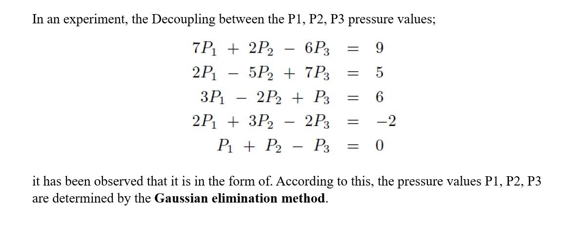 Solved In an experiment, the Decoupling between the P1,P2,P3 | Chegg.com