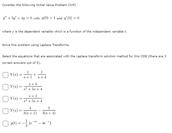 Solved Consider the following Initial Value Problem (IVP) | Chegg.com