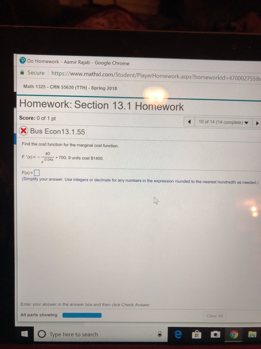 Solved Do Homework - Aamir Rajab - Google Chrome Secure | Chegg.com