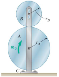 Solved Disk A has a mass mA = 4.5 kg, a radius rA = 300 mm, | Chegg.com