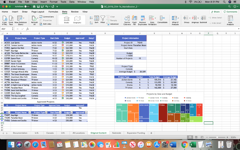 Solved From An Excel Project 18 Bao Also Wants To List Chegg