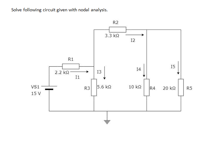 Solved Solve following circuit given with nodal analysis. | Chegg.com Solved Solve following circuit given with nodal analysis. | Chegg.com