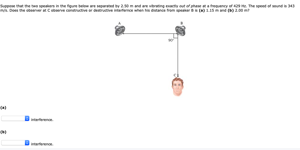 Solved Suppose that the two speakers in the figure below are | Chegg.com