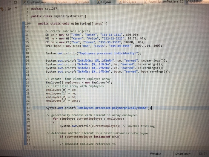 Solved 1.What are the output coming from superclass? | Chegg.com