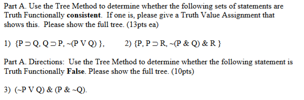 Solved Part A. Use the Tree Method to determine whether the | Chegg.com