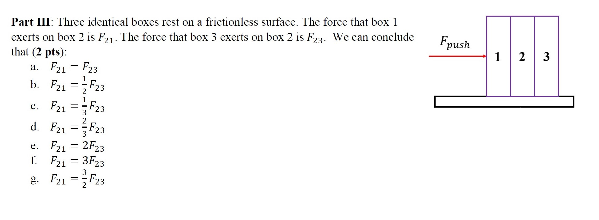 Solved Part III: Three identical boxes rest on a | Chegg.com