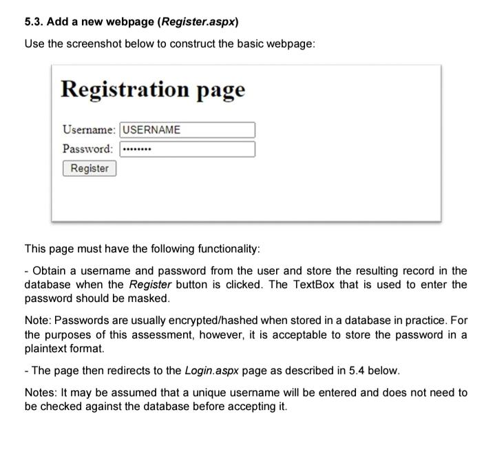 Solved 5. Specific requirements and instructions Complete | Chegg.com