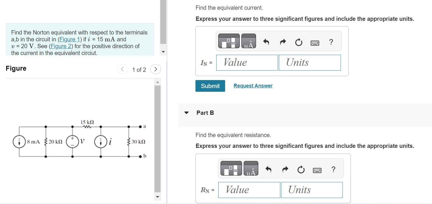 Solved Find the equivalent current. Express your answer to | Chegg.com