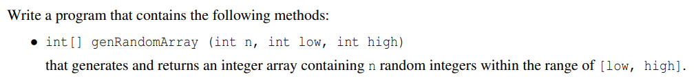Solved Write a program that contains the following methods: | Chegg.com