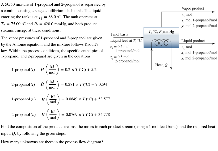 Solved A 50/50 mixture of 1-propanol and 2-propanol is | Chegg.com