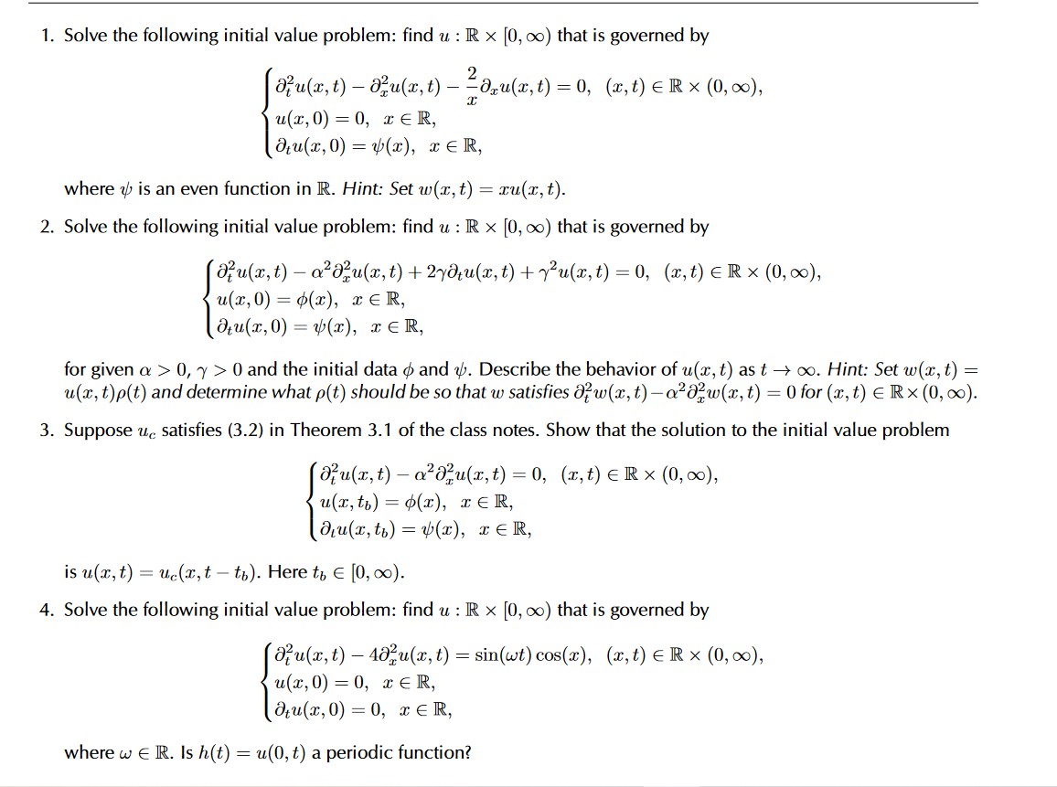 Solved Solve the following initial value problem: find | Chegg.com