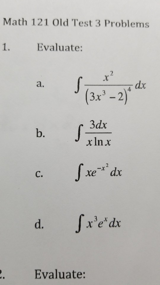 Evaluate Math Examples