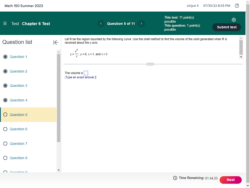 Solved estion list Question 1 Question 2 Question 3 Question | Chegg.com