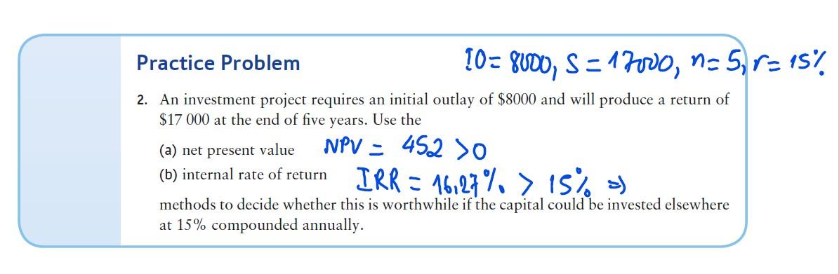Solved An investment project requires an initial outlay of | Chegg.com