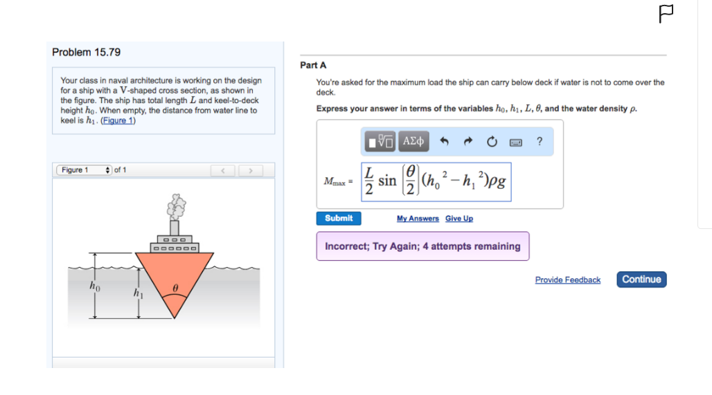Solved Your class in naval architecture is working on the | Chegg.com