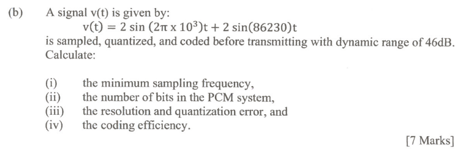 Solved (b) ﻿A signal v(t) ﻿is given by: v(t)=2sin(2\pi | Chegg.com