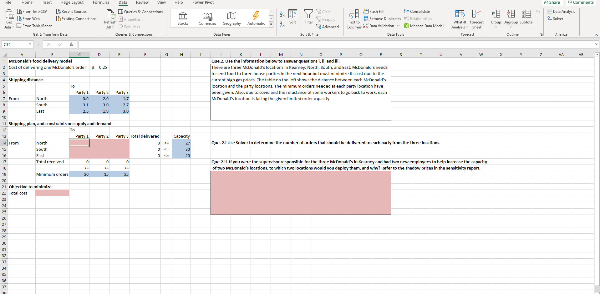 File Home Insert Page Layout Formulas Data Review | Chegg.com