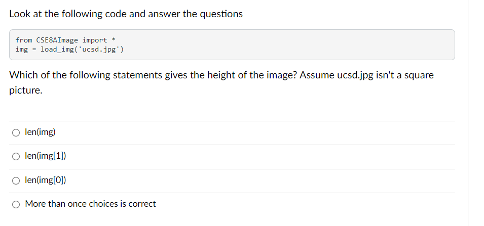 Solved Look at the following code and answer the questions | Chegg.com