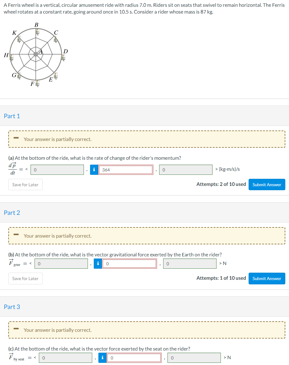 Solved A Ferris wheel is a vertical, circular amusement ride | Chegg.com