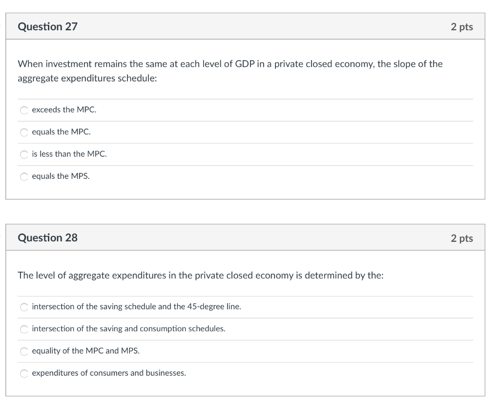 Solved Question 36 2 pts The table below lists consumption | Chegg.com