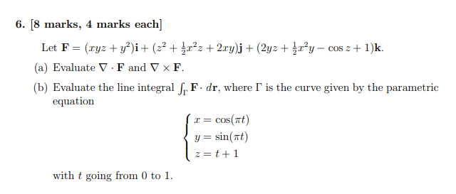 Solved Let F = (xyz + y2)i + (z2 + (1/2)x2z + 2xy)j + (2yz + | Chegg.com