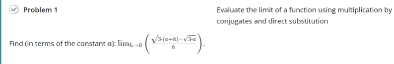 Solved Problem 1 Evaluate the limit of a function using | Chegg.com