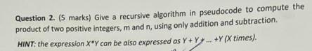 Solved Question 1. ( 6 points) This question involves the | Chegg.com