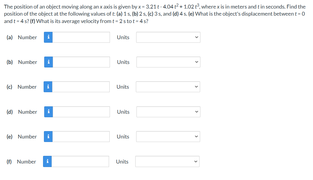 Solved The position of an object moving along an x axis is | Chegg.com