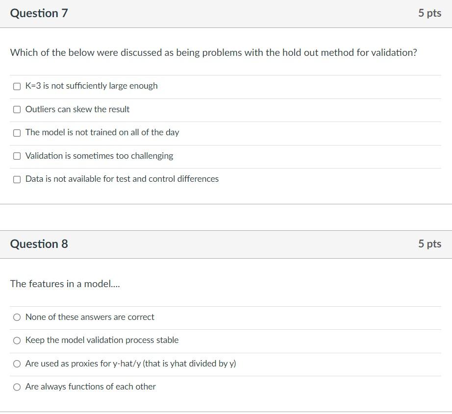 Solved Which of the below were discussed as being problems | Chegg.com
