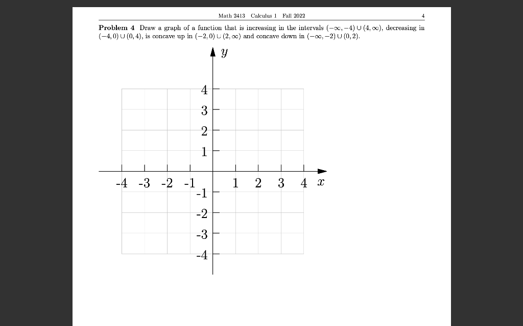 Solved Problem 4 Draw a graph of a function that is | Chegg.com