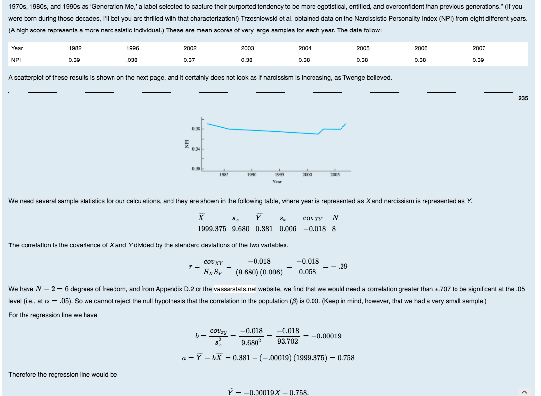 Solved For the above example, compute the regression | Chegg.com