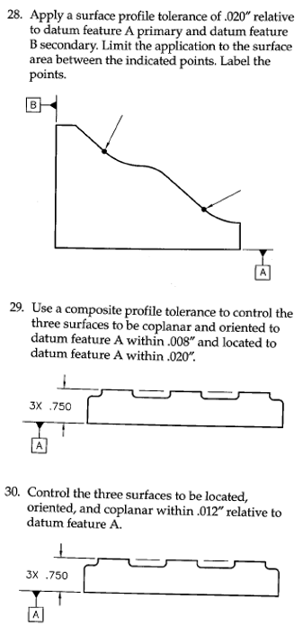 Solved 28. Apply a surface profile tolerance of \\( | Chegg.com