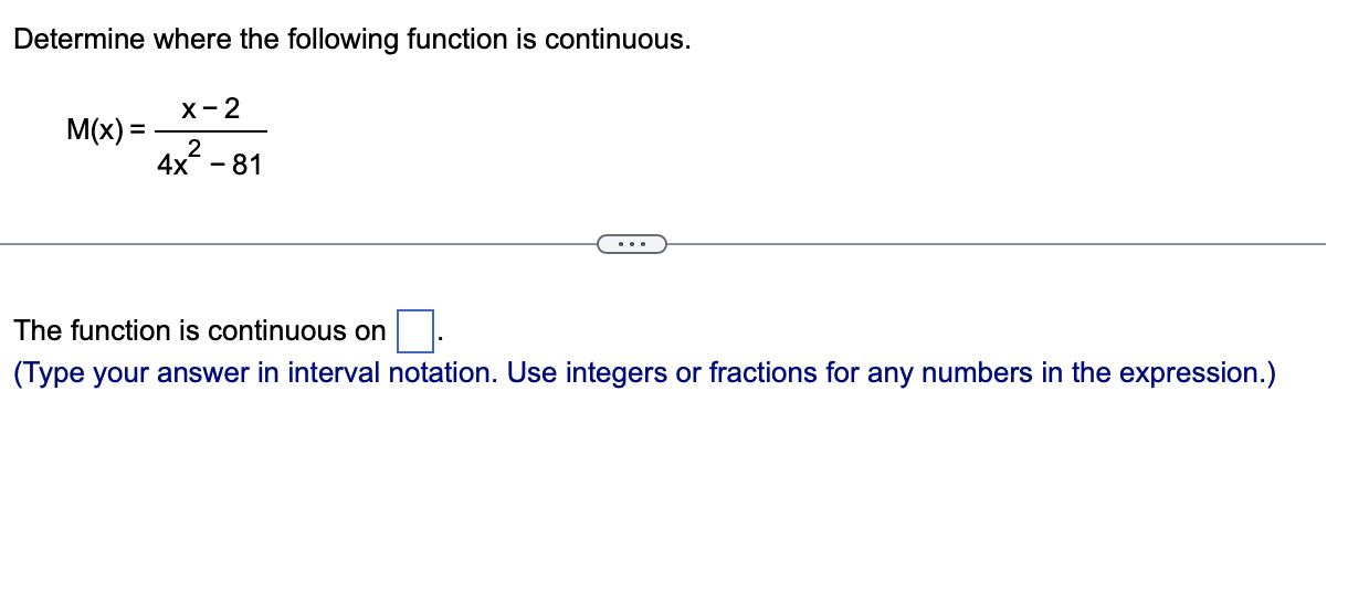 Solved Determine where the following function is continuous. | Chegg.com