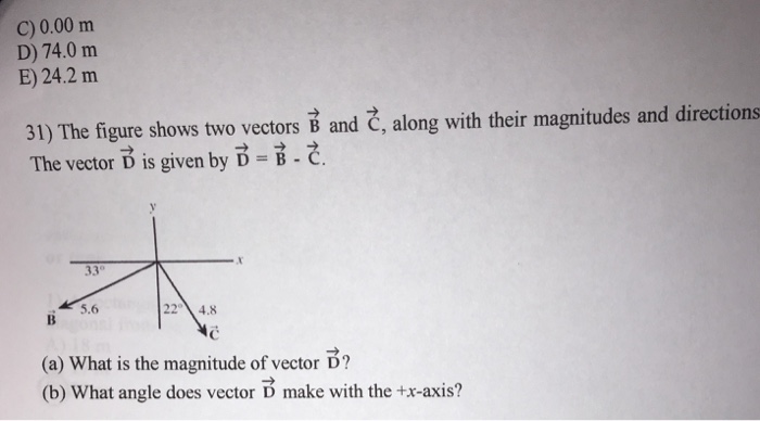 Solved 28) Refer to the figure, which shows four vectors M, | Chegg.com