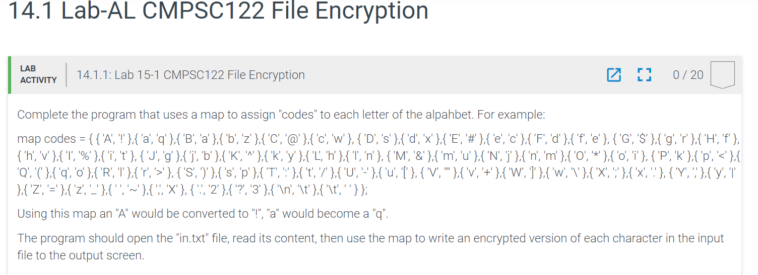Solved In c++ ﻿Please.Complete the program that uses a map | Chegg.com