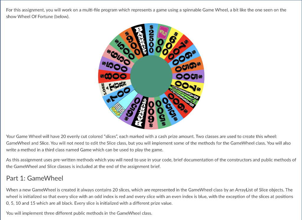 Solved For this assignment, you will work on a multi-file | Chegg.com