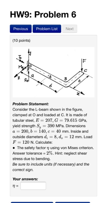 Solved HW9: Problem 6 Previous Problem List Next (10 points) | Chegg.com