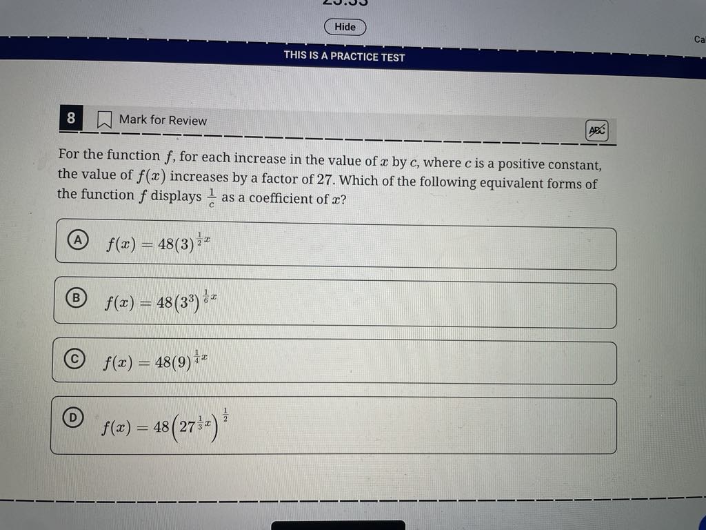 Mark for ReviewFor the function f, ﻿for each increase | Chegg.com