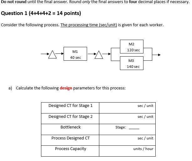 Solved c) What is the average throughput time, i.e., | Chegg.com
