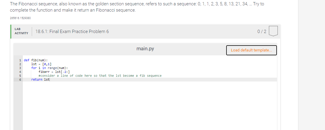 Solved The Fibonacci sequence, also known as the golden | Chegg.com
